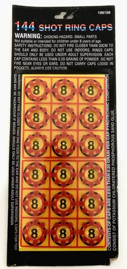 144 Shot Rings Caps - Mars Vision